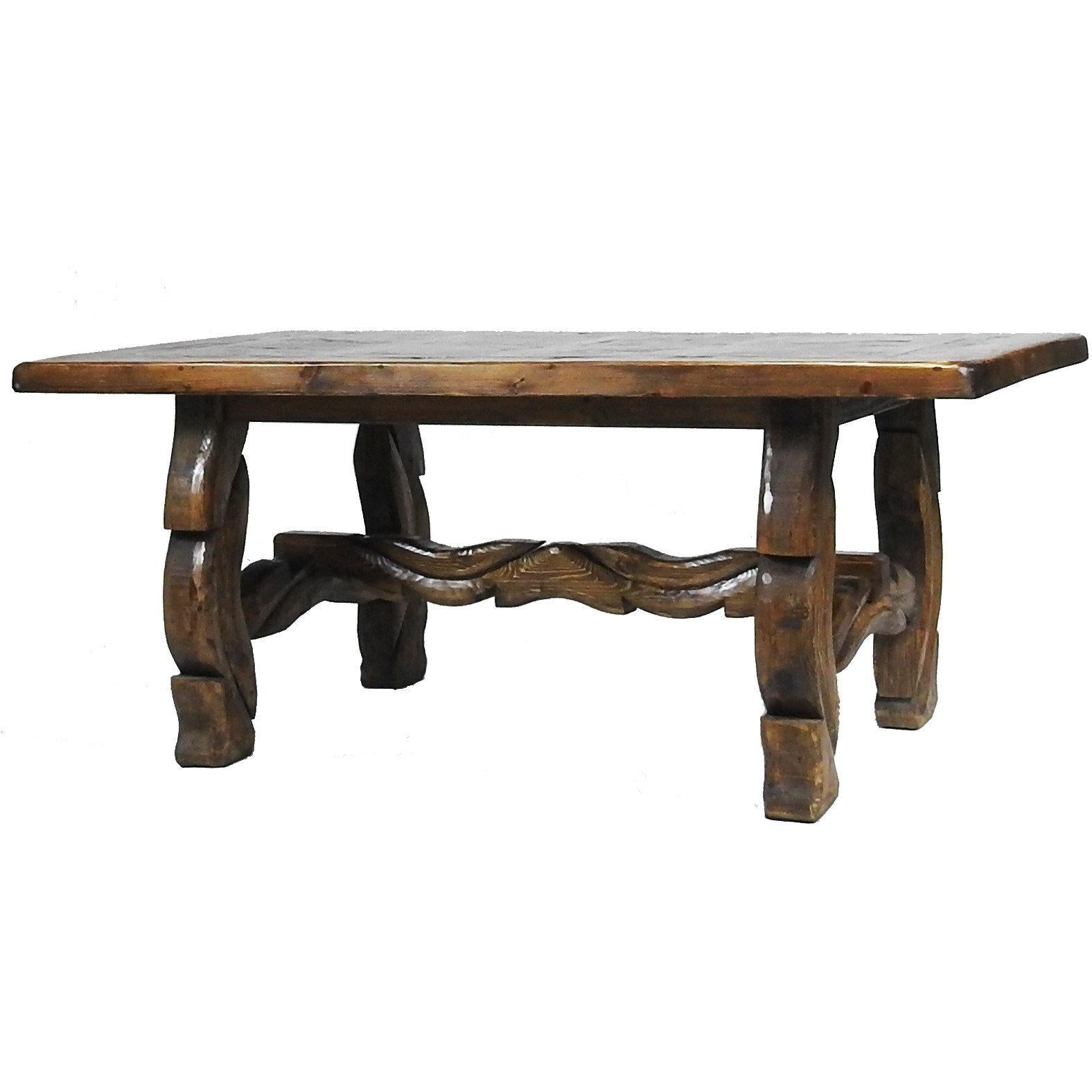 dark rustic dining table